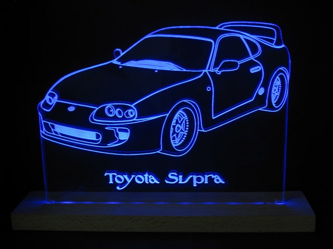 Toyota Supra Edge Lit LED Acrylic Light up Sign Desk Model Night Light ...