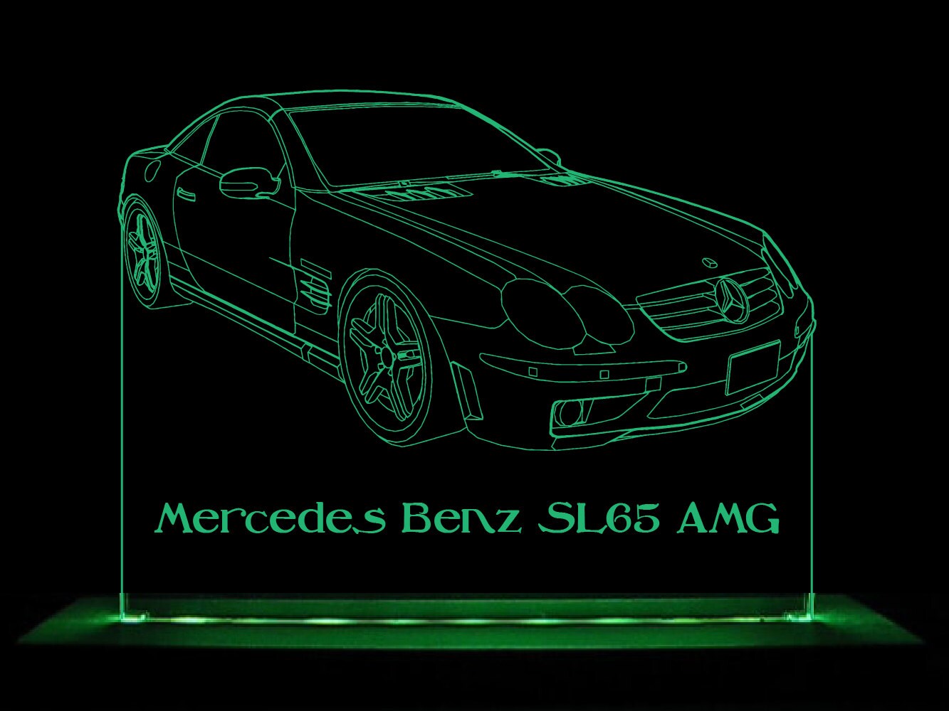 Mercedes Benz SL65 AMG Edge Lit LED Acrylic Light Up Sign Desk | Etsy