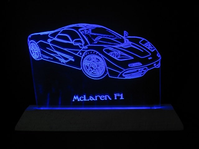 Mclaren F1 Edge Lit LED Acrylic Light up Sign Desk Model Night - Etsy