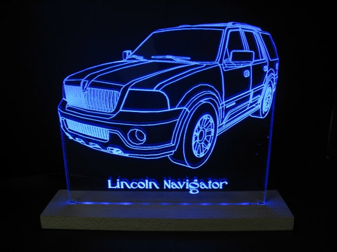 Lincoln Navigator Edge Lit LED Acrylic Light up Sign Desk Model Night ...