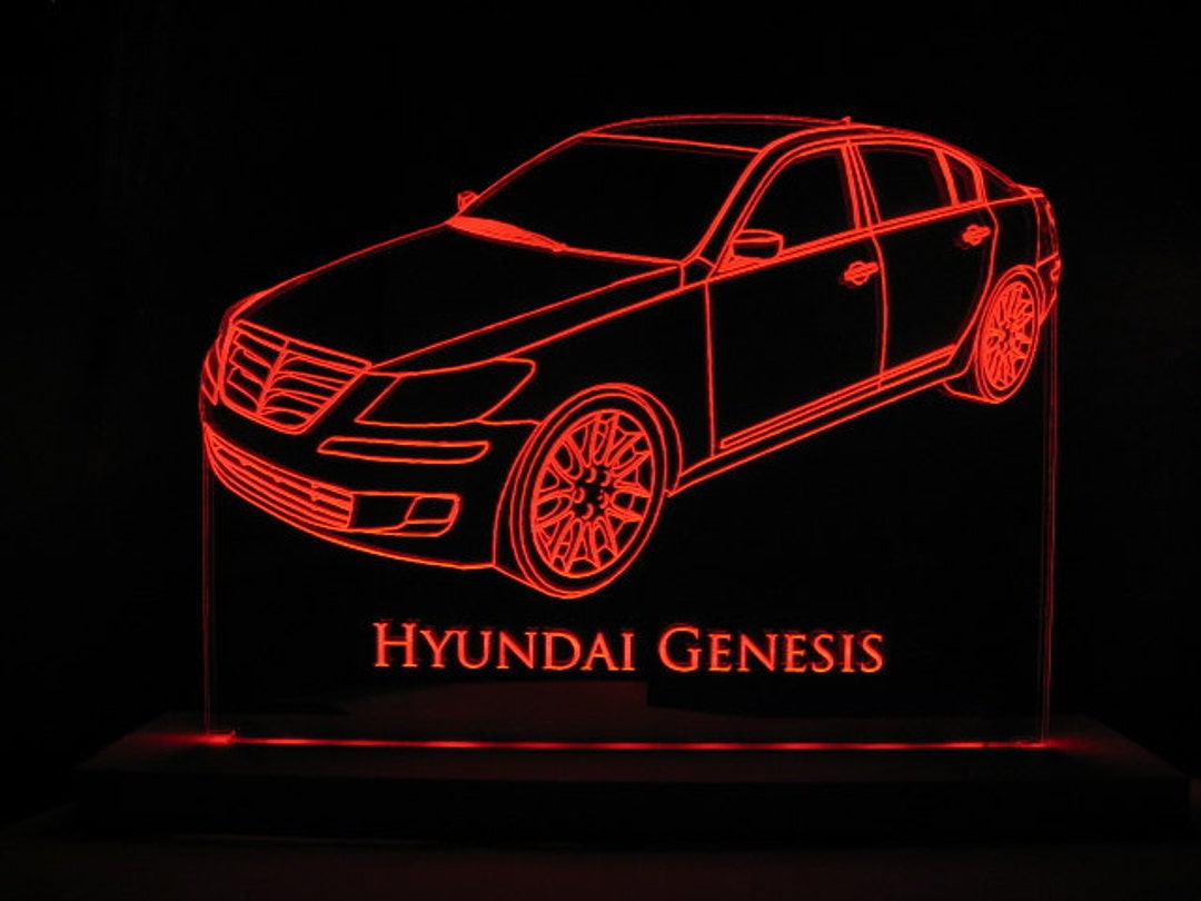 Hyundai Genesis Edge Lit LED Acrylic Light up Sign Desk Model - Etsy