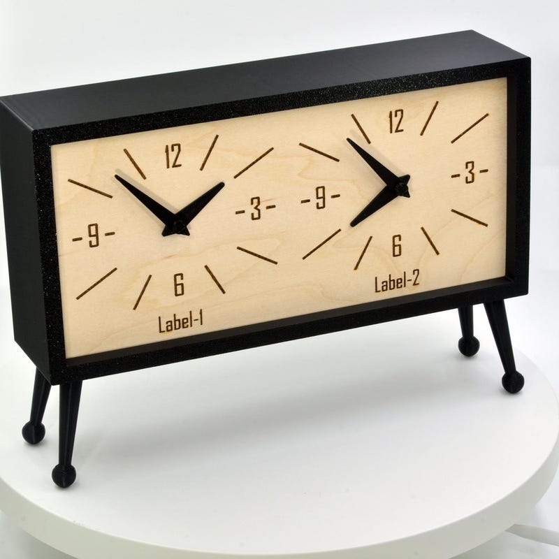 Retro Rectangular Clock - Etsy
