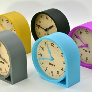 Custom Multi-timezone Clocks Set – Handmade Minimalist Design Maple ...