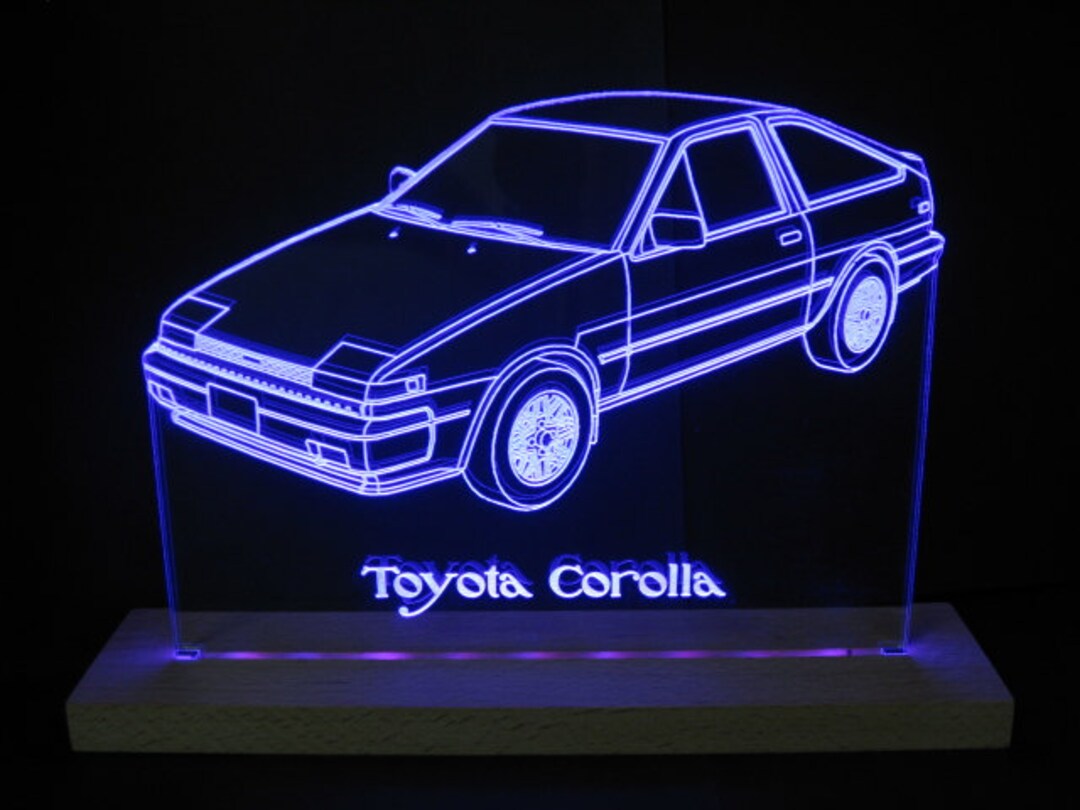 Toyota Corolla Edge Lit LED Acrylic Light up Sign Desk Model Night ...