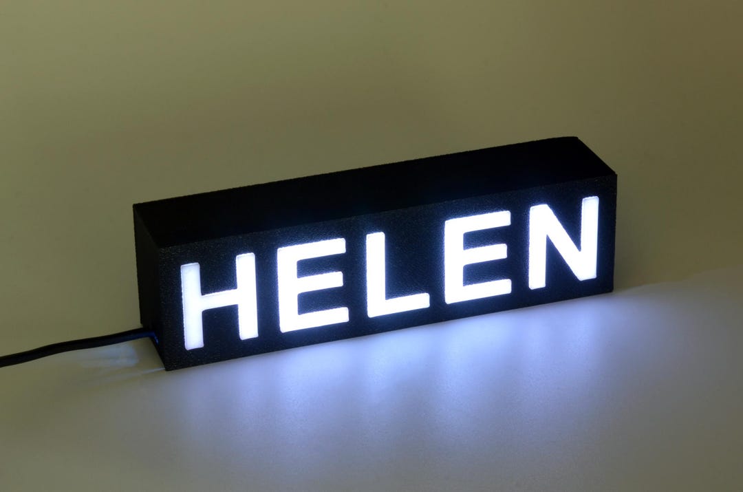 Custom 3D Printed LED Letter Sign With ON/OFF Switch and 110V Power ...