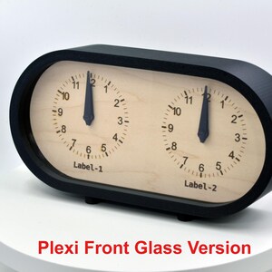 Personalized Two Time Zone Clock Custom Made World 2 Timezone Desktop ...