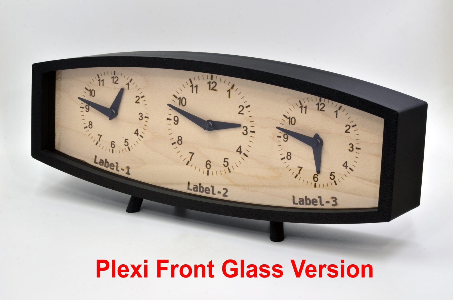 Personalized Triple Time Zone Clock Custom Made World 3 Timezone ...