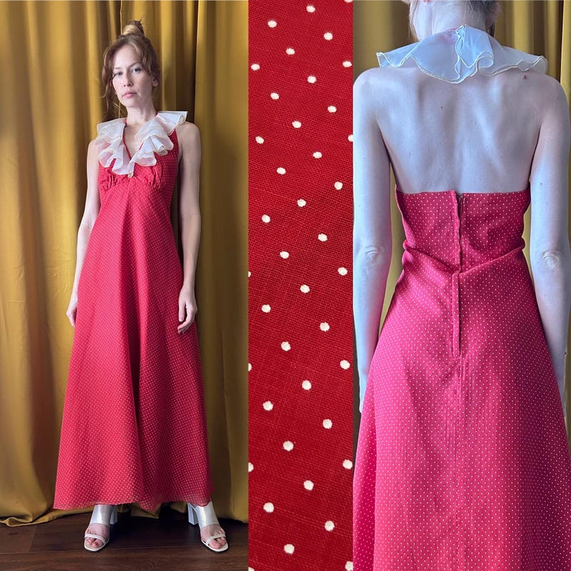 Polka Dot Prom Dress - Etsy