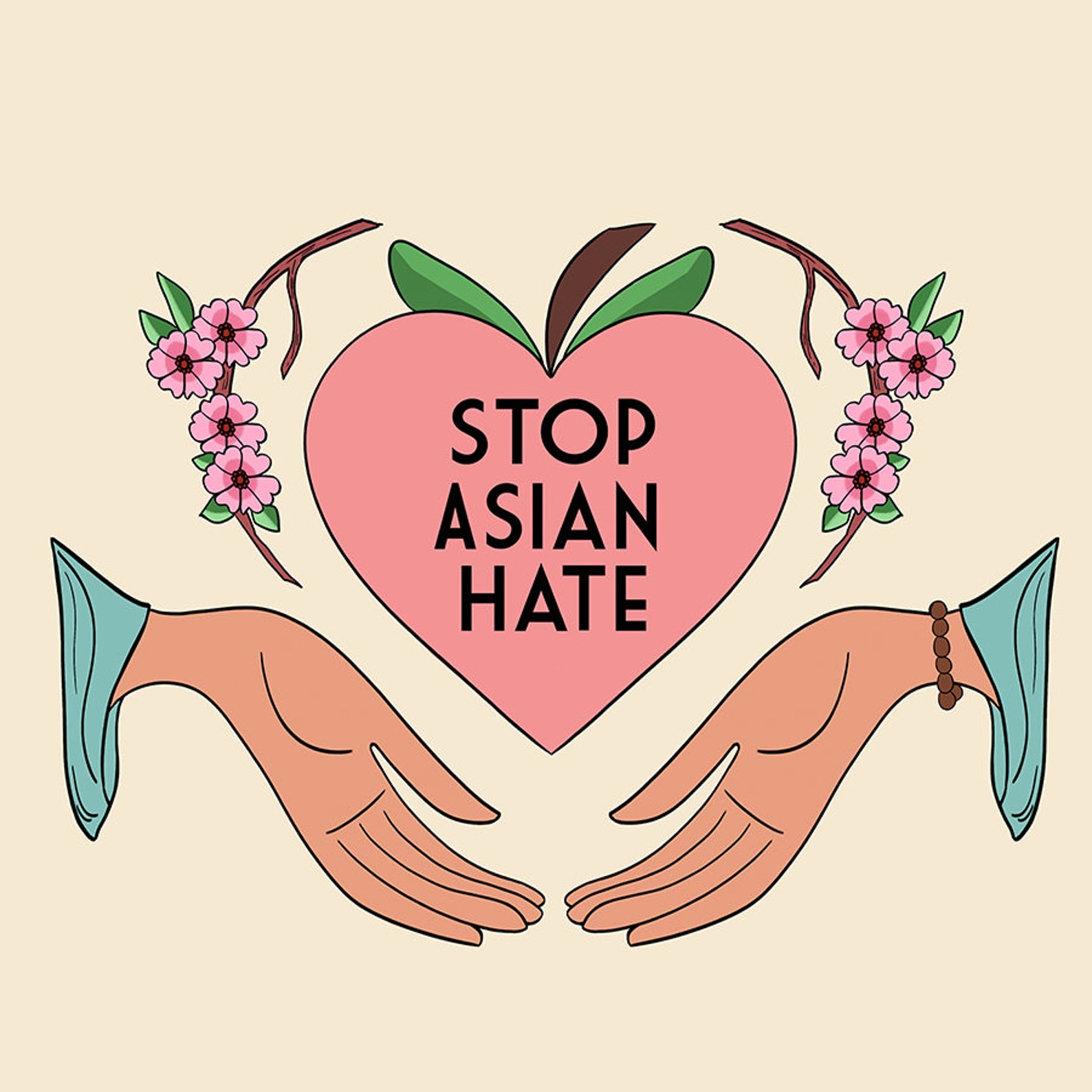Stop Asian Hate / Love Asian People - Square Stickers - Etsy