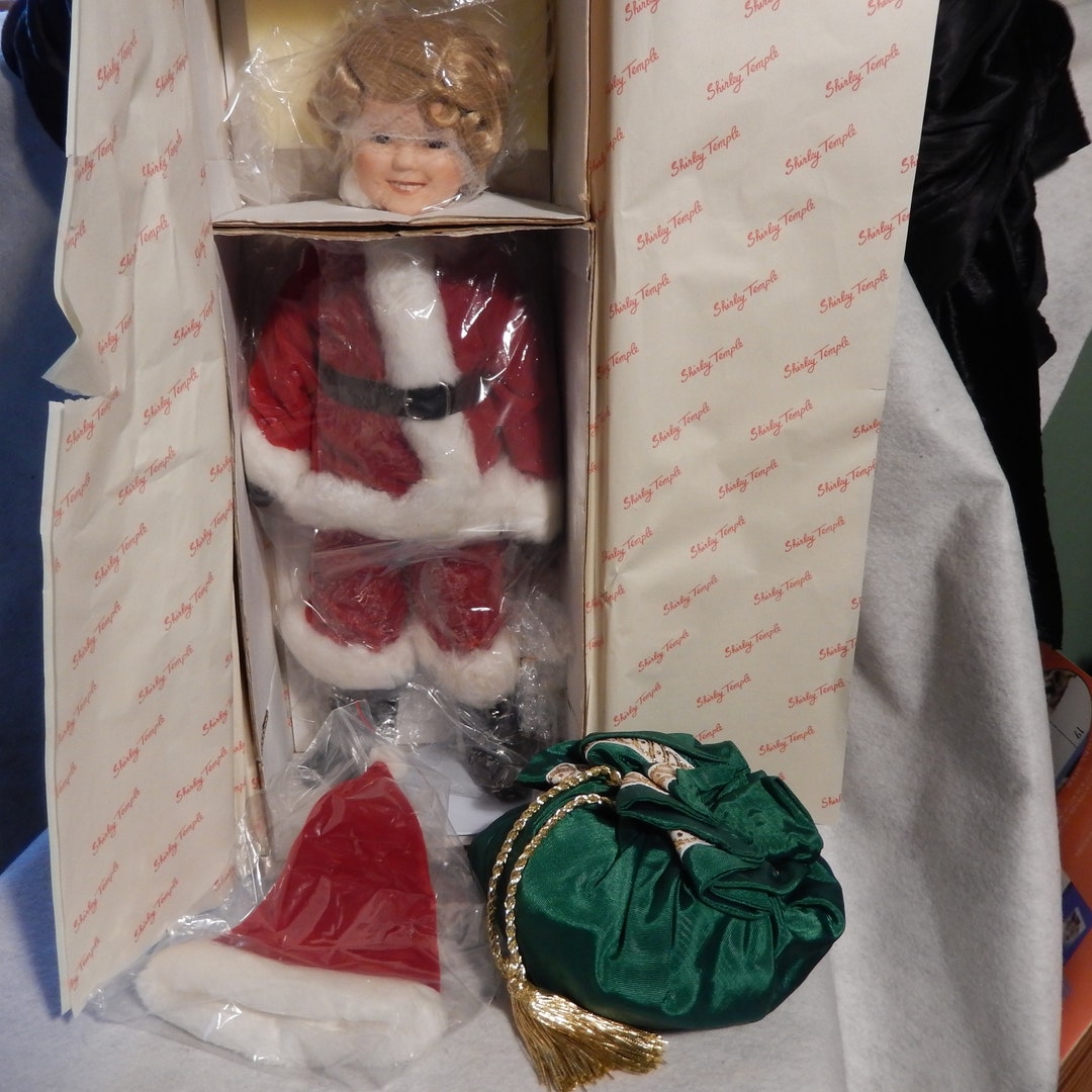 Danbury Mint Porcelain SHIRLEY TEMPLE Doll Christmas Santas HELPER ...