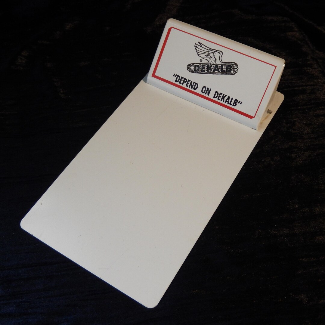 Vintage DEKALB Flying Ear Corn Metal Clip Board Farming Promo Ad Wings ...