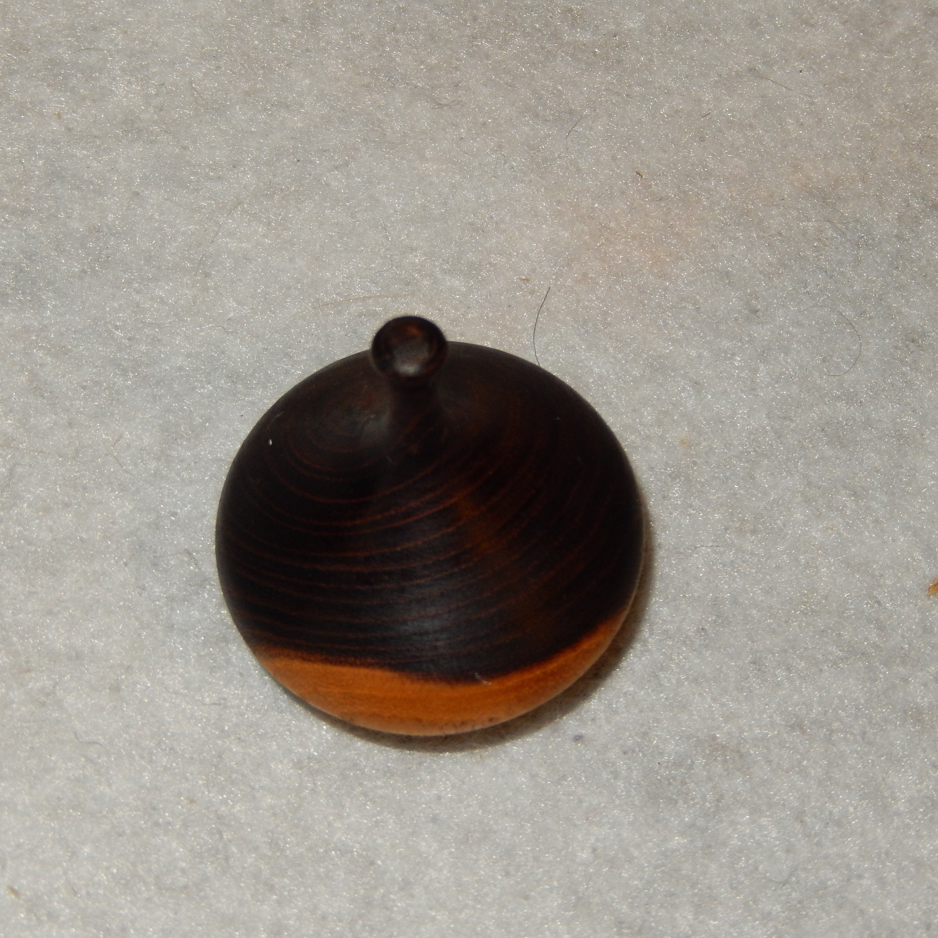 Lot 3 Hand Turned Exotic Wood Spinning Top Toys Crafted Desk Fidget ...