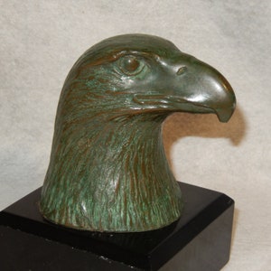 1984 James SIEBERT Eagle Head Bust BRONZE Patinated Sculpture 87/700 ...