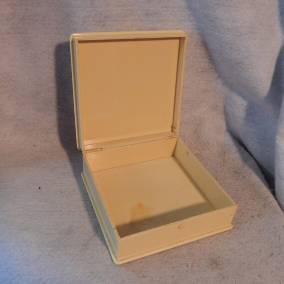 French Ivory PyRaLin Celluloid Vanity Box Mirror DuBa… - Gem