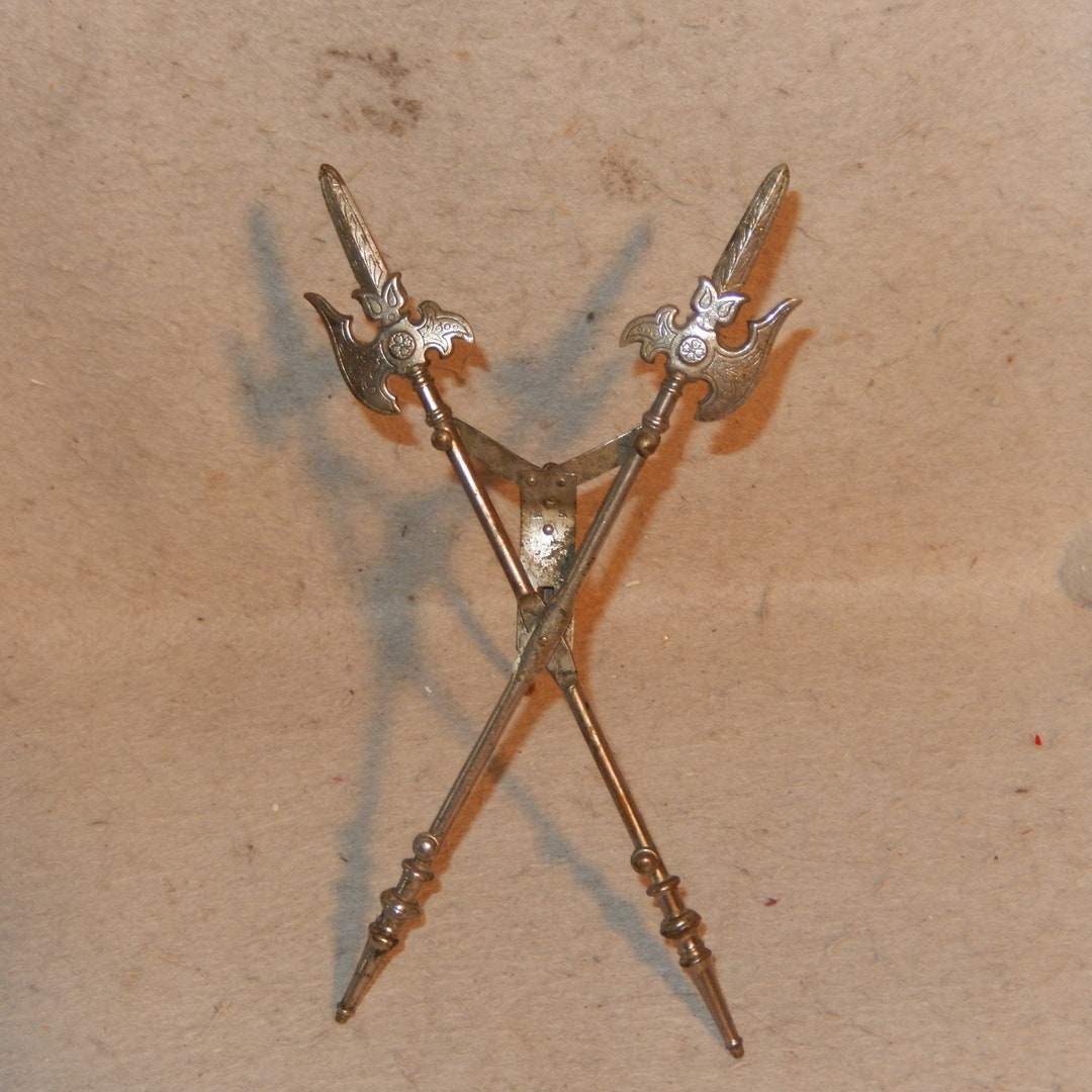 Antique M.S. Folding Tripod Easel SWORDS Picture Display Stand Metal ...