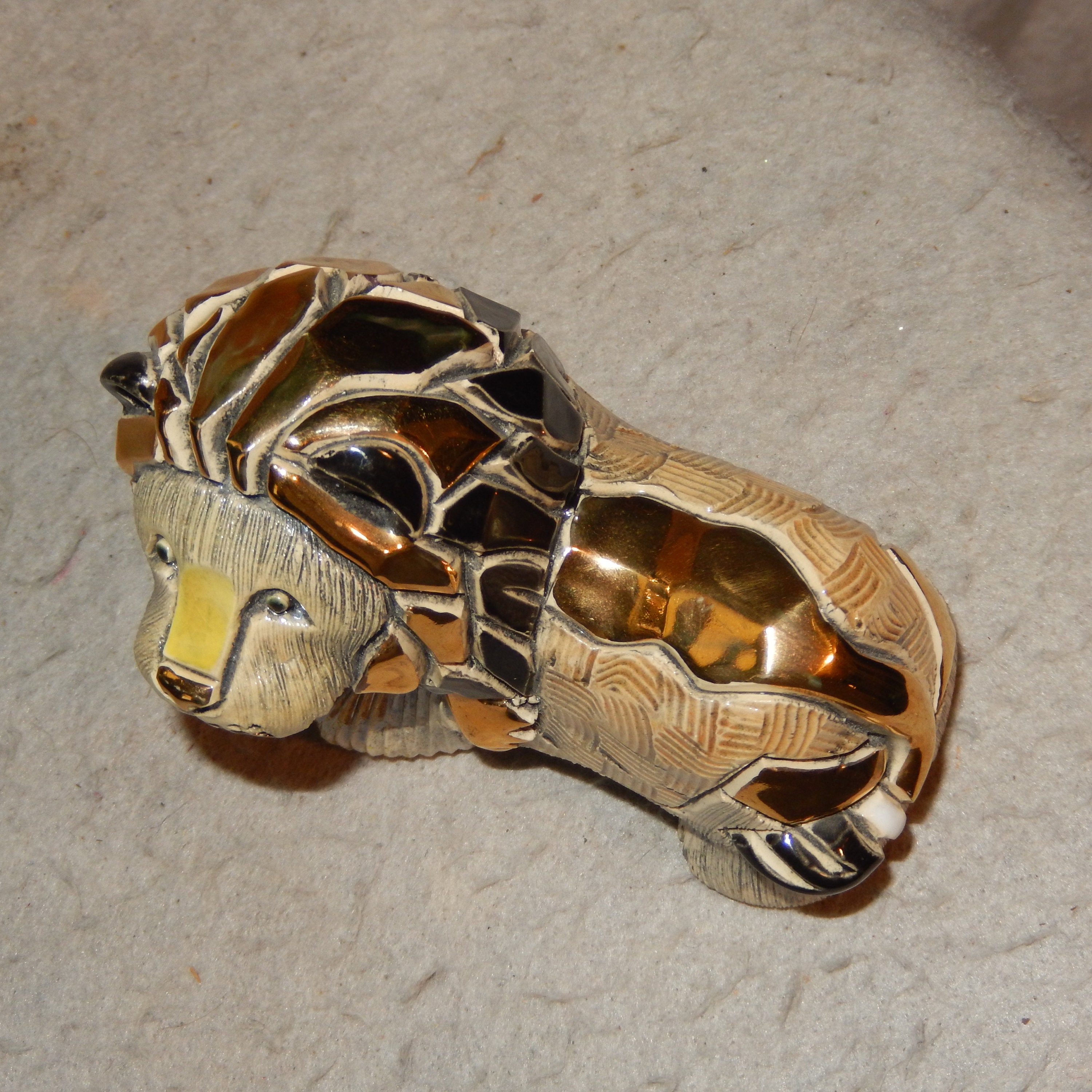 Artesania Rinconada 709 LION Gold Black Standing Wild Cat - Etsy