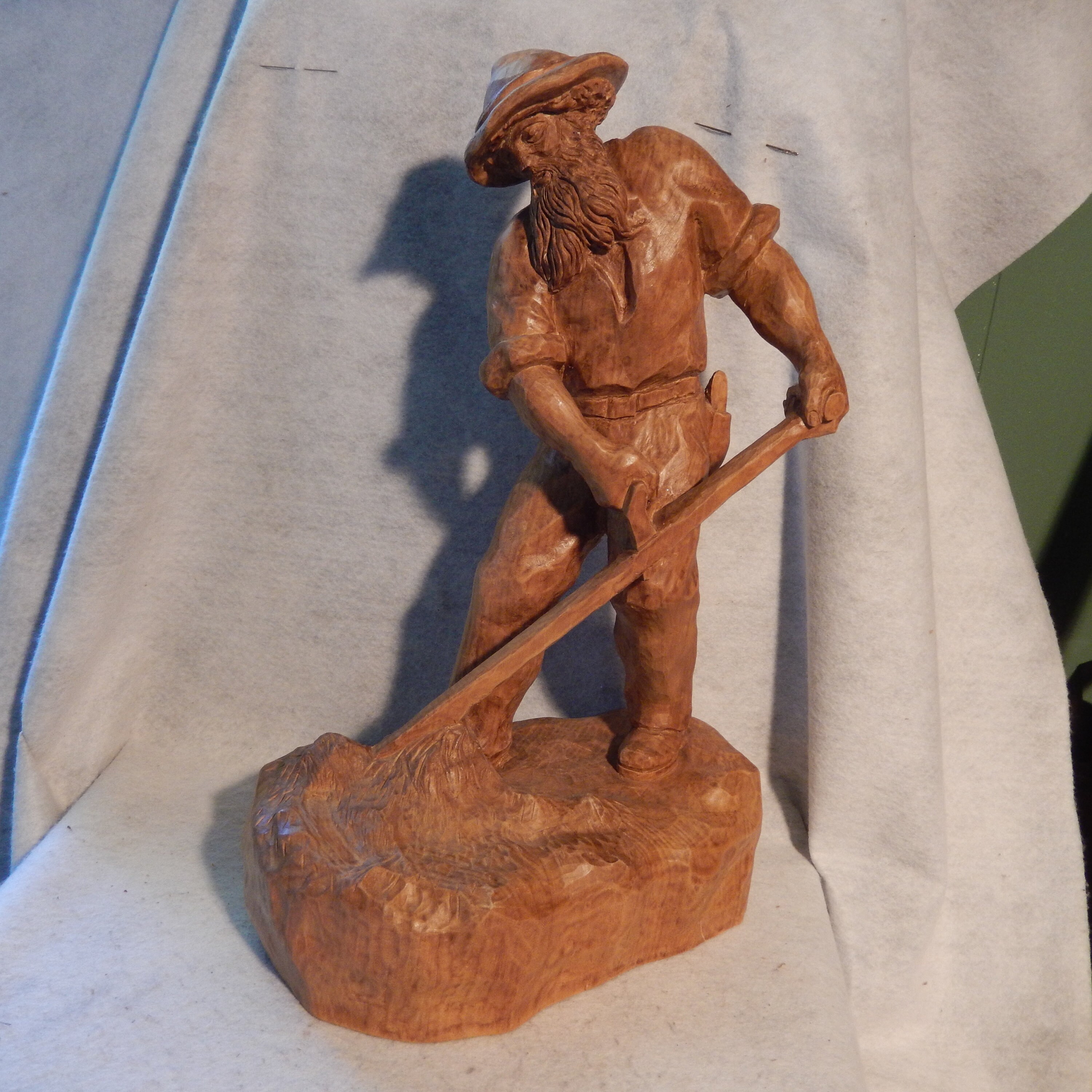 LARGE 18 Vintage Wood Carving Farmer Man Italy Figure | Etsy