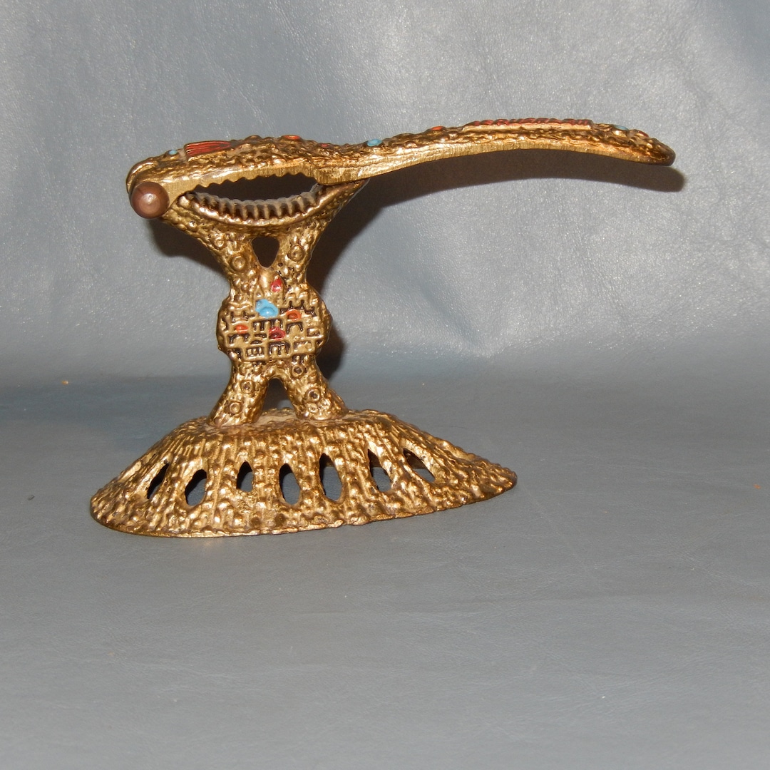 Vintage WAINBERG Israel Brass NUTCRACKER Jerusalem Tabletop Judaica ...