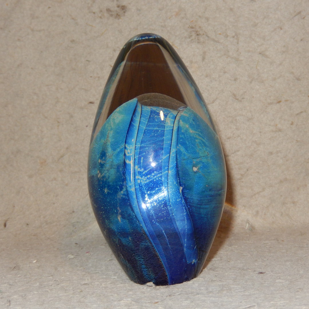 5.5" EICKHOLT Large 1993 Signed Art Glass Paperweight Egg Studio ...