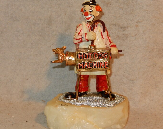 Early RON LEE Larry Hot Dog Vender Machine HOTDOGS Clowns Cart Animal ...