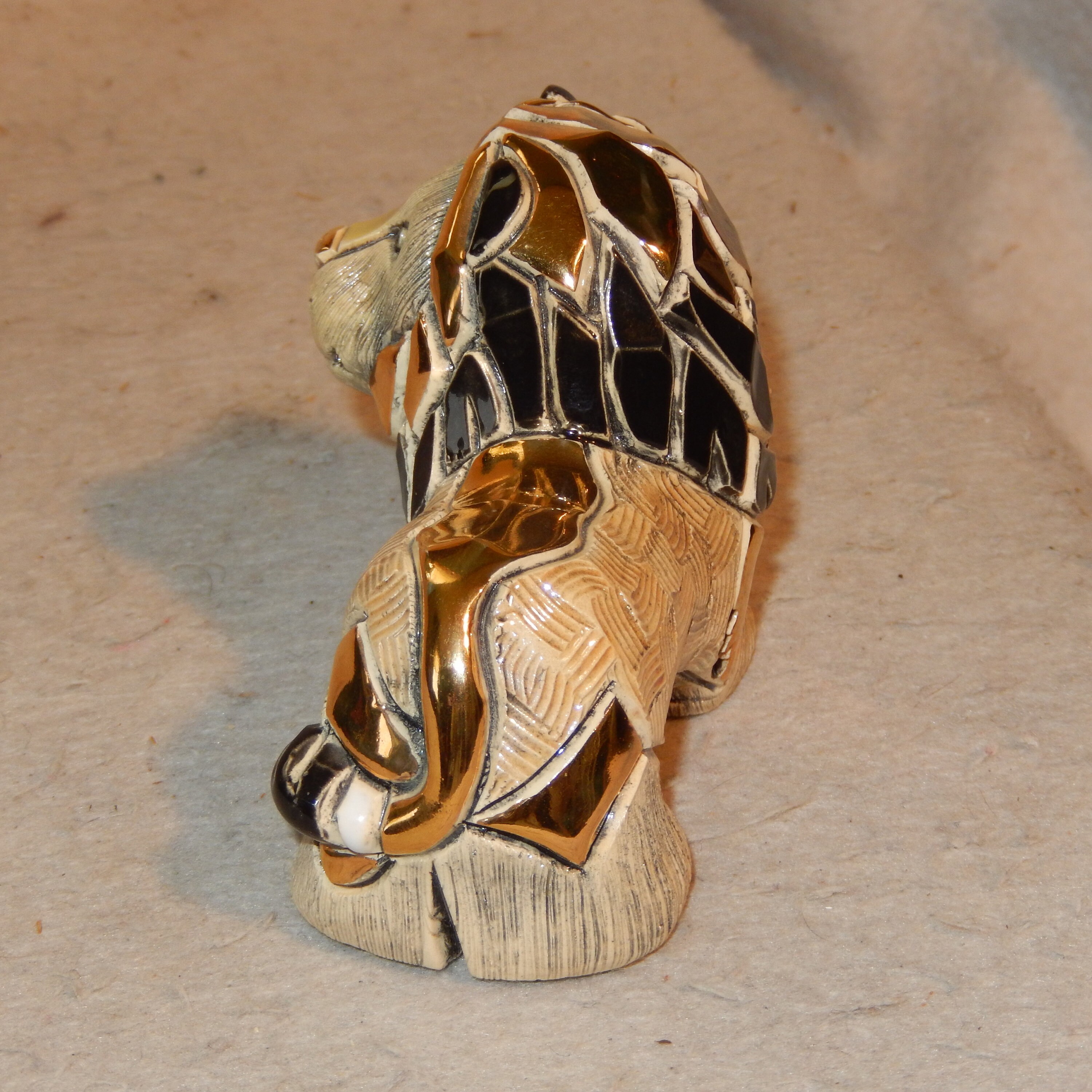 Artesania Rinconada 709 LION Gold Black Standing Wild Cat - Etsy