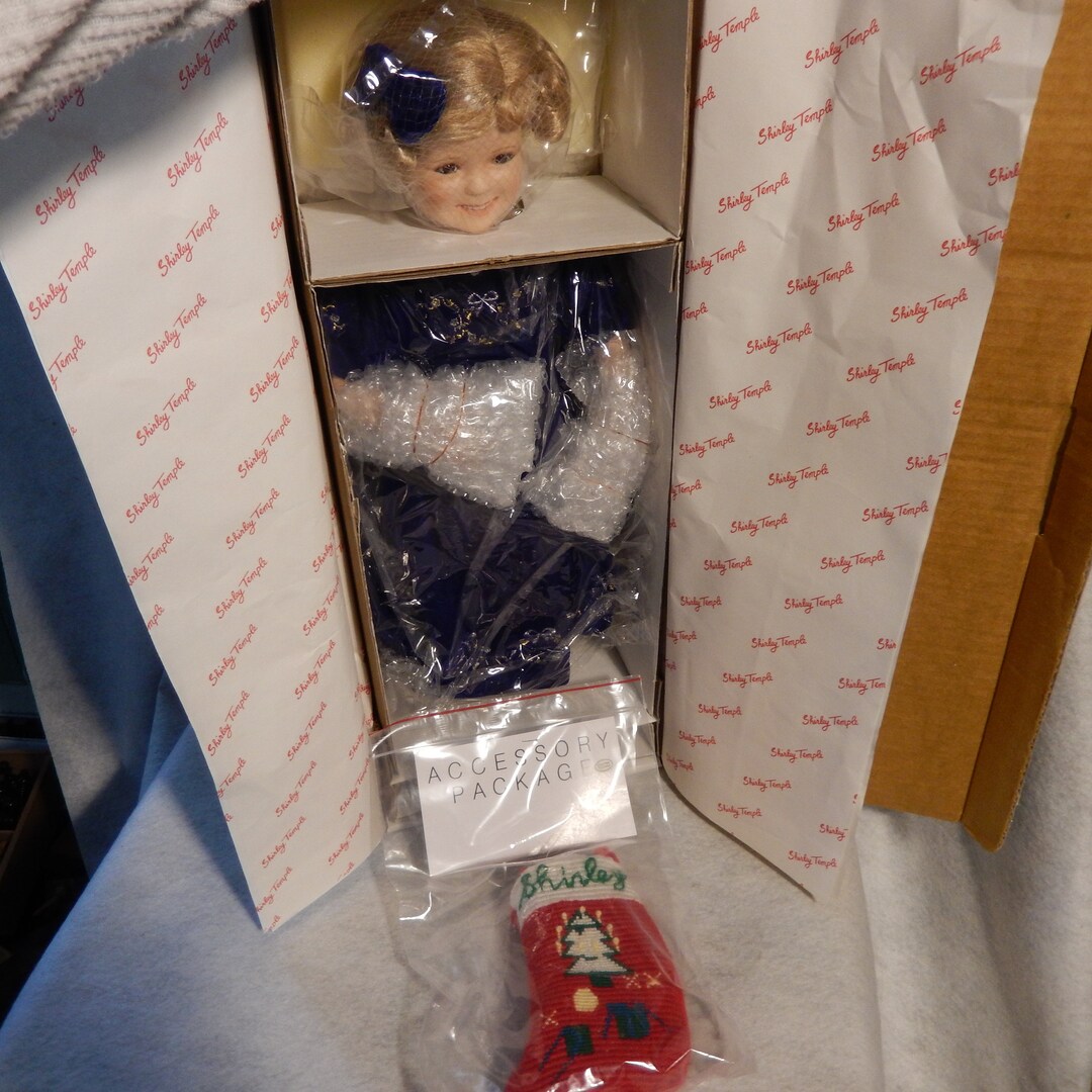 Danbury Mint Porcelain SHIRLEY TEMPLE Doll 17" Christmas GIFT Bearer ...