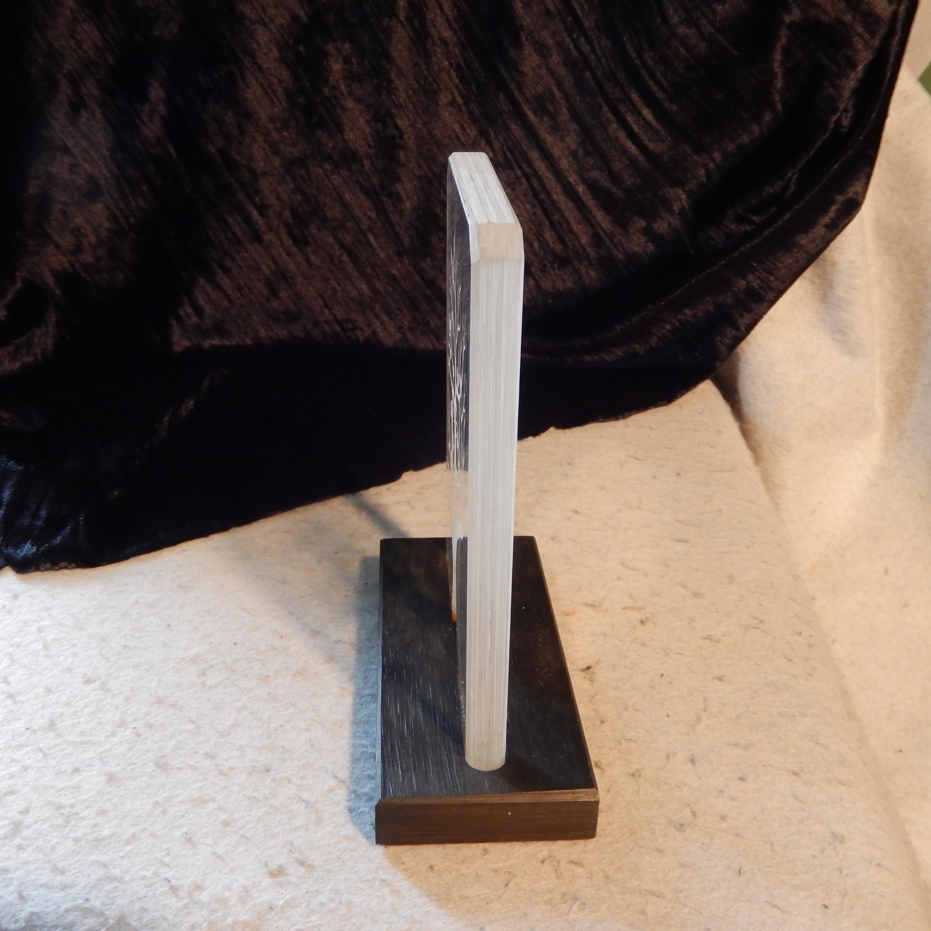 1975 Signed Ronald FOX Mounted 7" TREE Birds Lucite Acrylic Etched ...