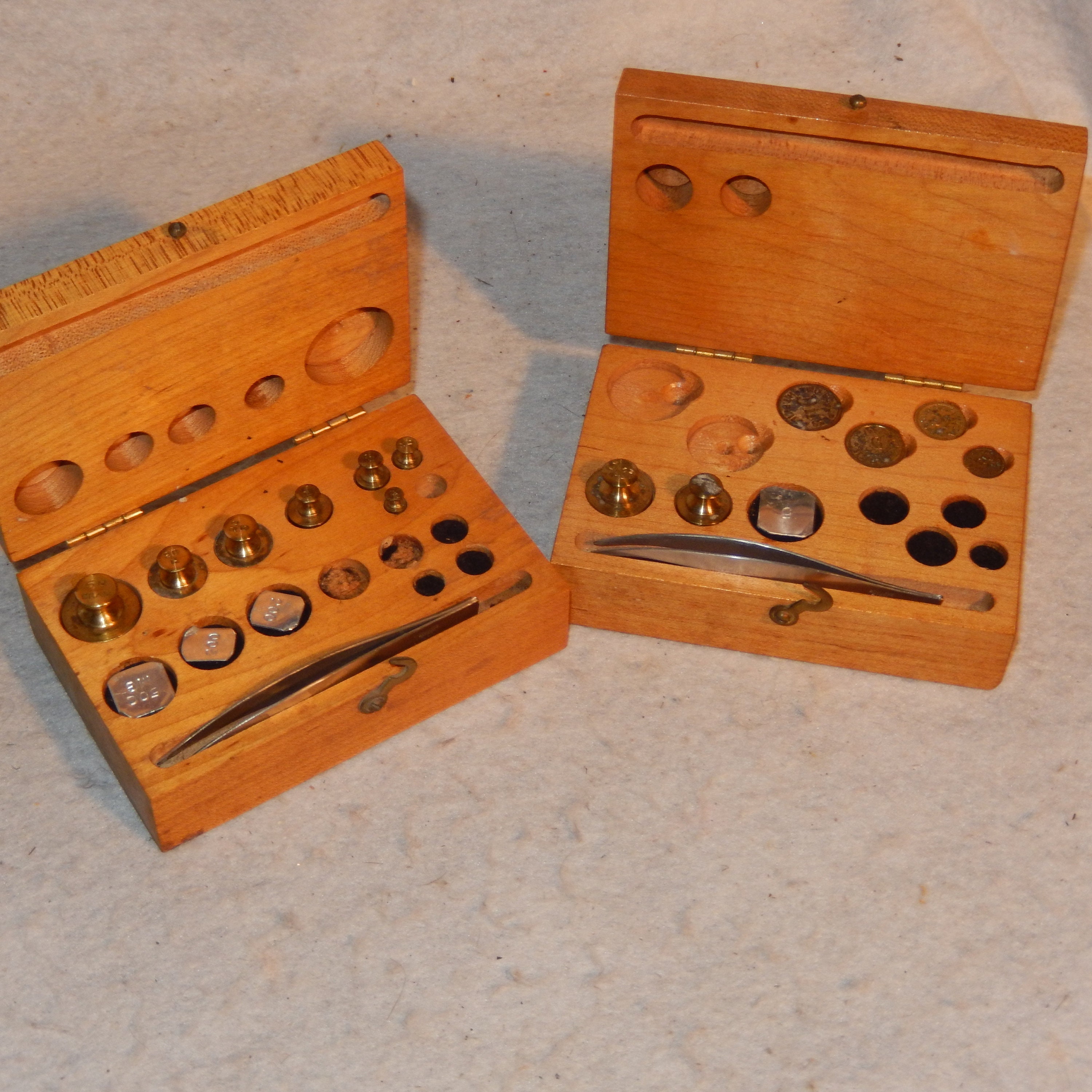 Lot 2 Vintage Troemner Weight Set Calibration Troy Scruple Etsy