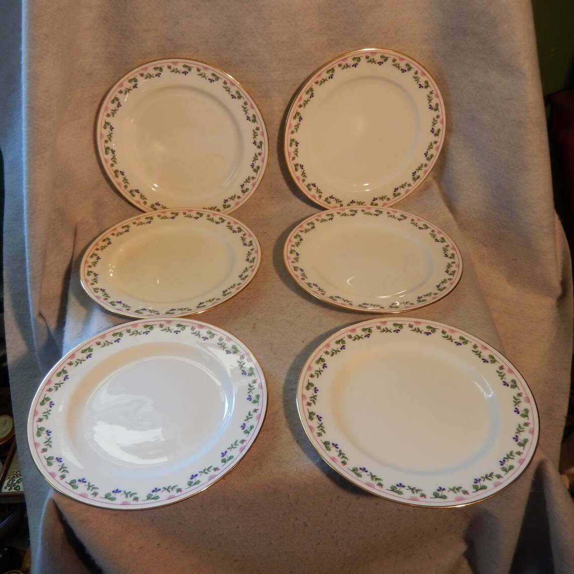 Set 6 MINTONS Early GLOBE CROWN Mark Wells Burrage Boston | Etsy