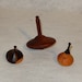 Lot 3 Hand Turned Exotic Wood Spinning Top Toys Crafted Desk Fidget ...
