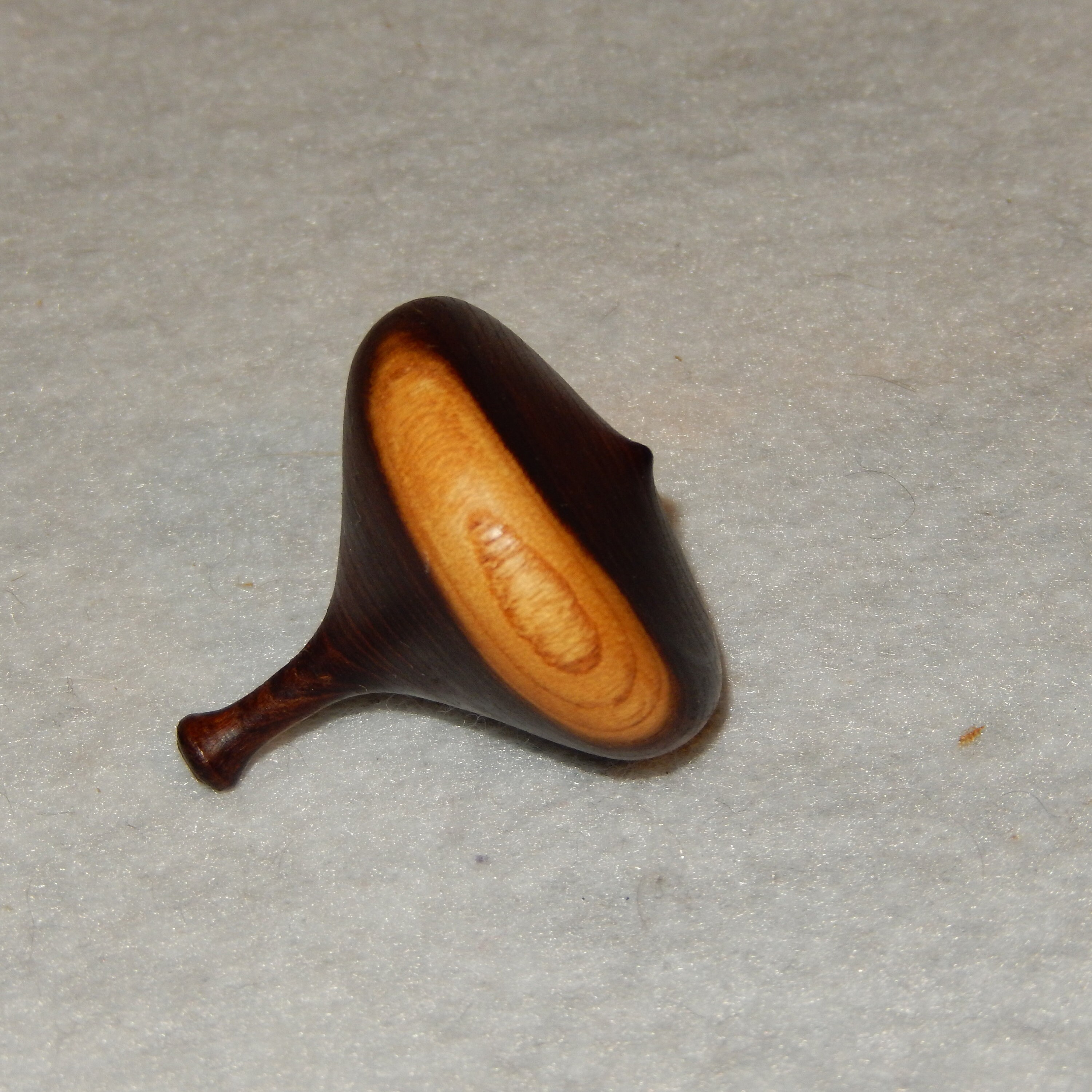 Lot 3 Hand Turned Exotic Wood Spinning Top Toys Crafted Desk Fidget ...