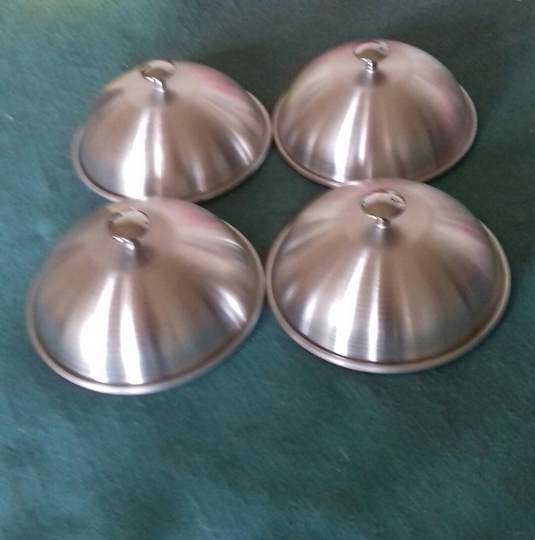 BBQ Burger Basting Lids Set of 4 Cheese Melting Dome Covers 5.5in With ...