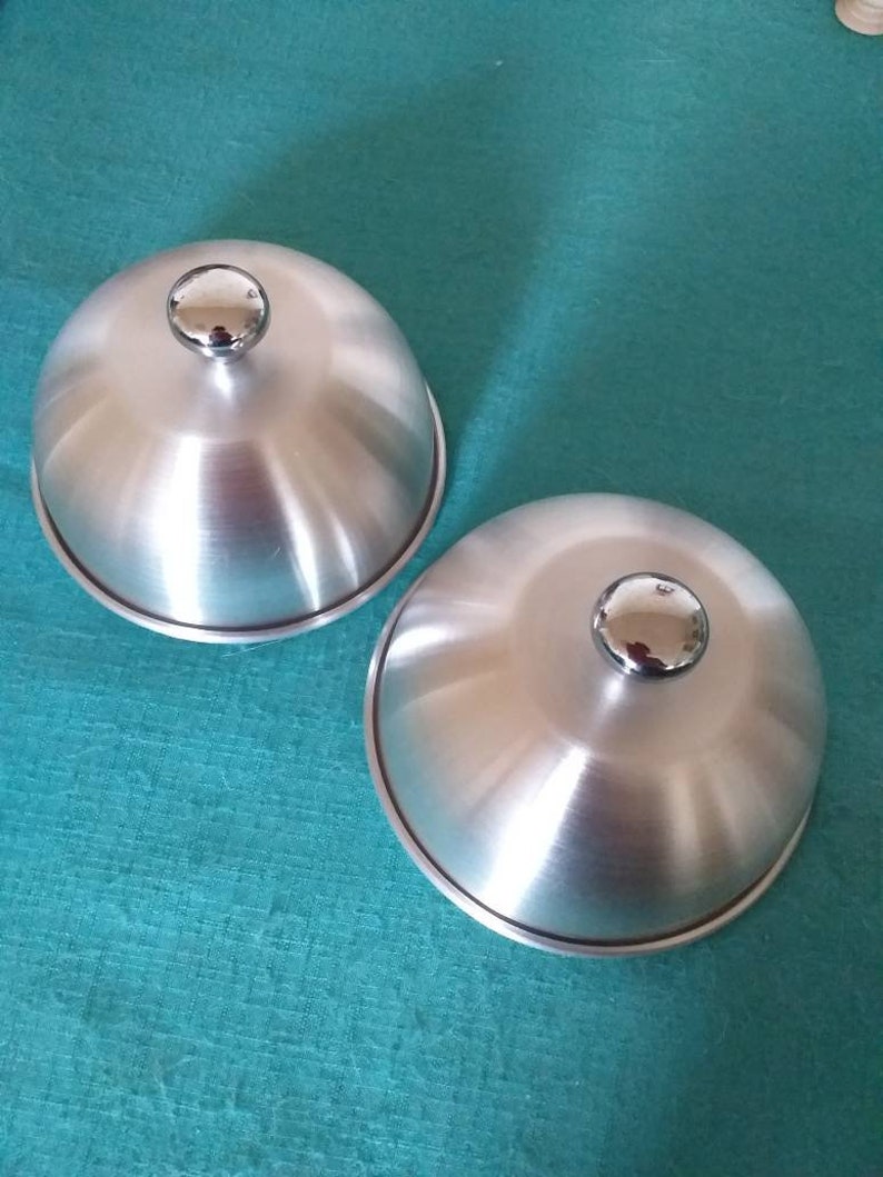 BBQ Burger Basting Lids Set of 2 Cheese Melting Dome Covers 4.75in ...