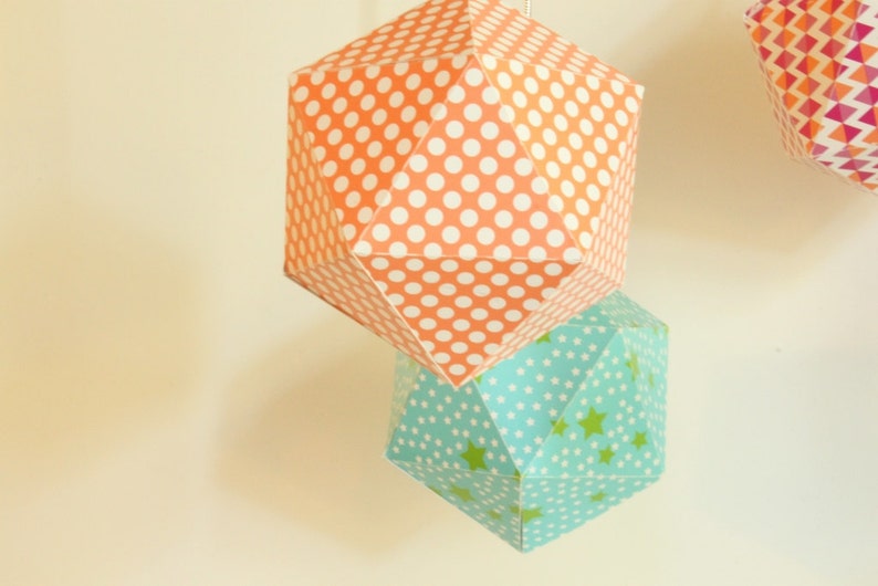 Christmas Balls Made With Patterned Paper. Christmas Decoration DIY KIT ...