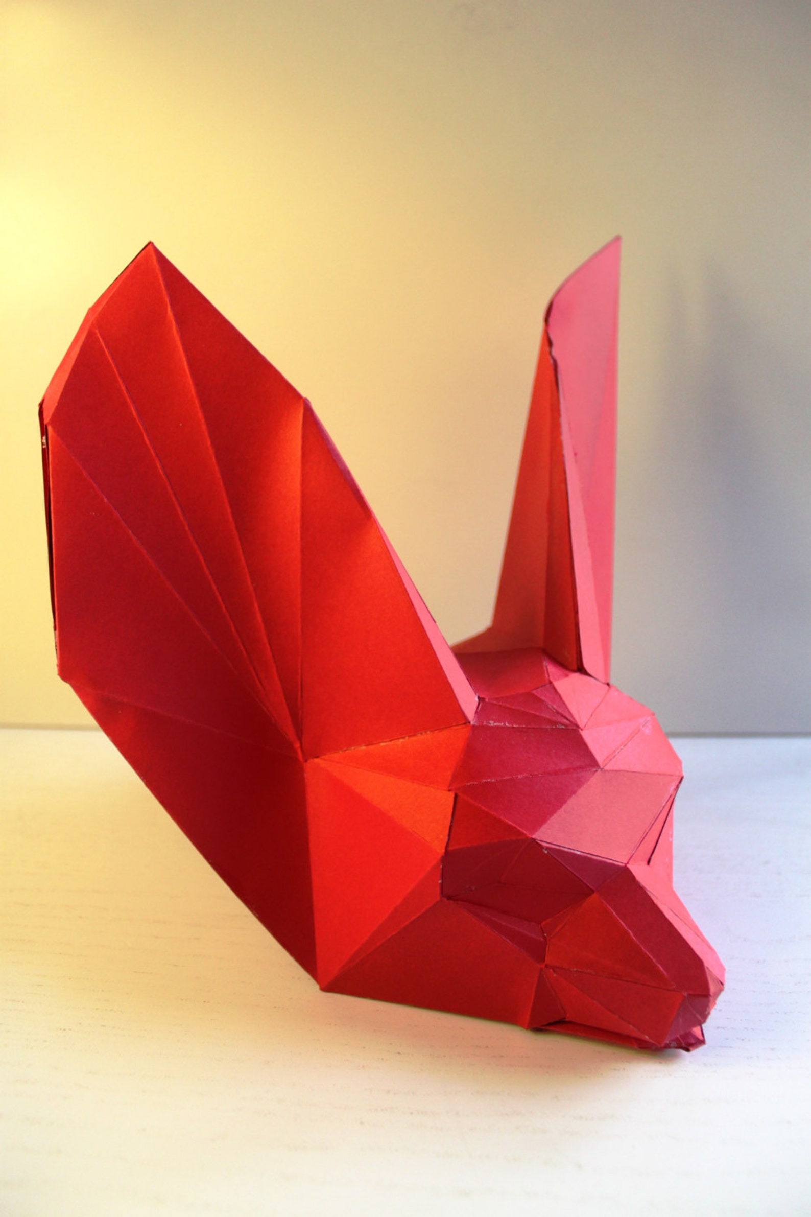 DIY Paper Kit Fox Head Handmade Paper Sculpture. - Etsy