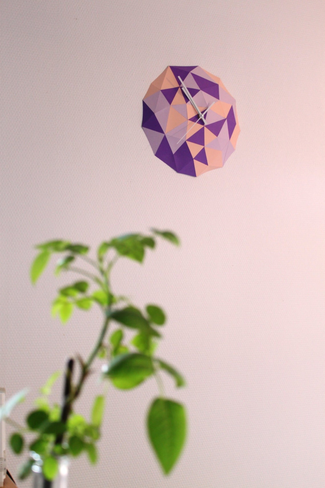 DIY KIT wall Clock, Handmade Papercraft Sculpture, Made on Paper 100% ...