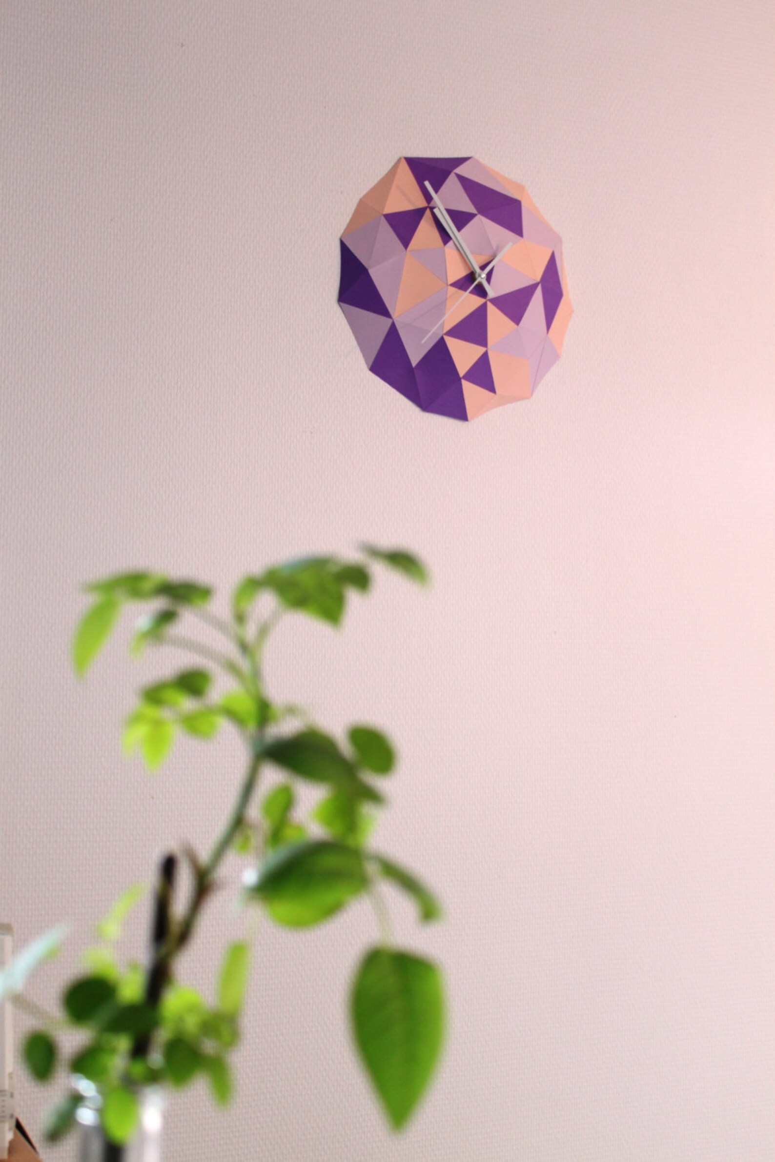 DIY KIT "wall Clock", Handmade Papercraft Sculpture, Made on Paper 100% ...