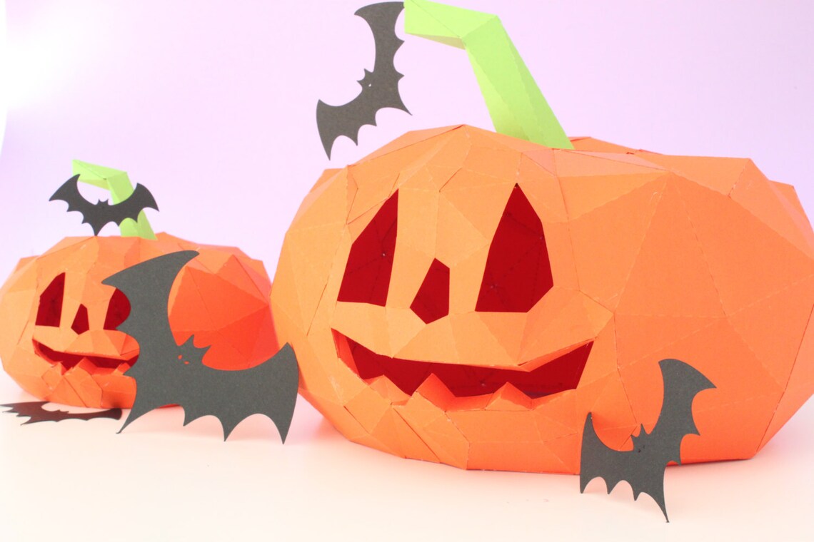 Halloween Decoration DIY Paper Pumpkin for Your Decoration in - Etsy