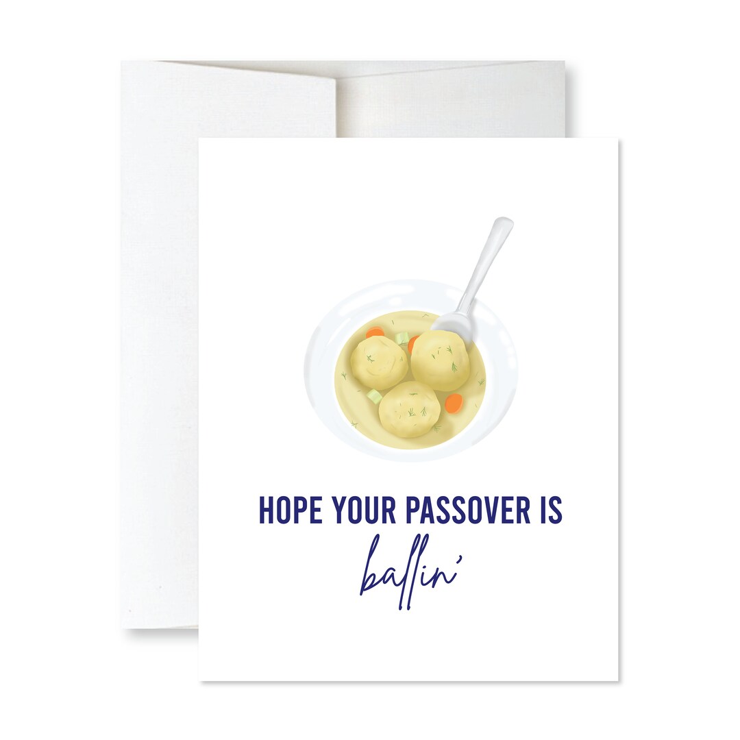 Funny Passover Card - Punny Passover Card Set - Matzo Ball Soup ...