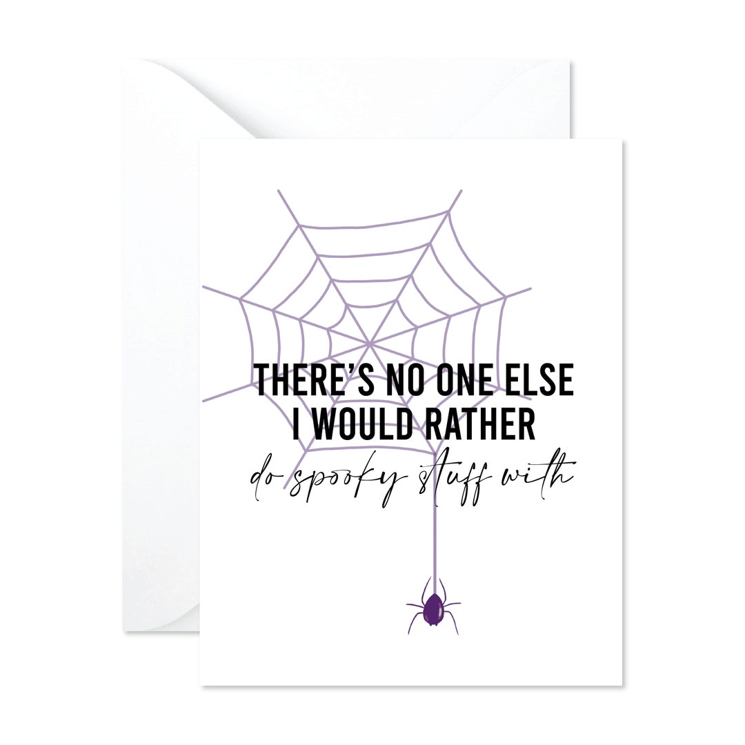 Cute Halloween Card - Spooky Stuff Birthday Card - Spooky Friend Card ...