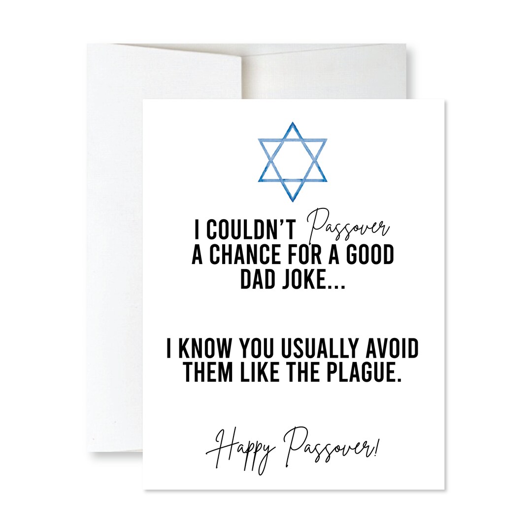 Funny Passover Card Dad Joke Dad Joke Card Jewish Card Card for Seder ...