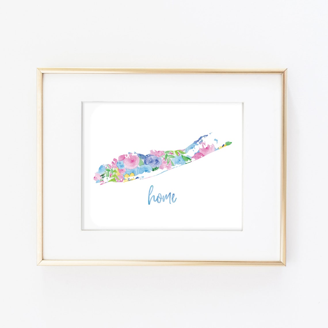 Watercolor Floral Long Island Artwork Long Island Art Print - Etsy