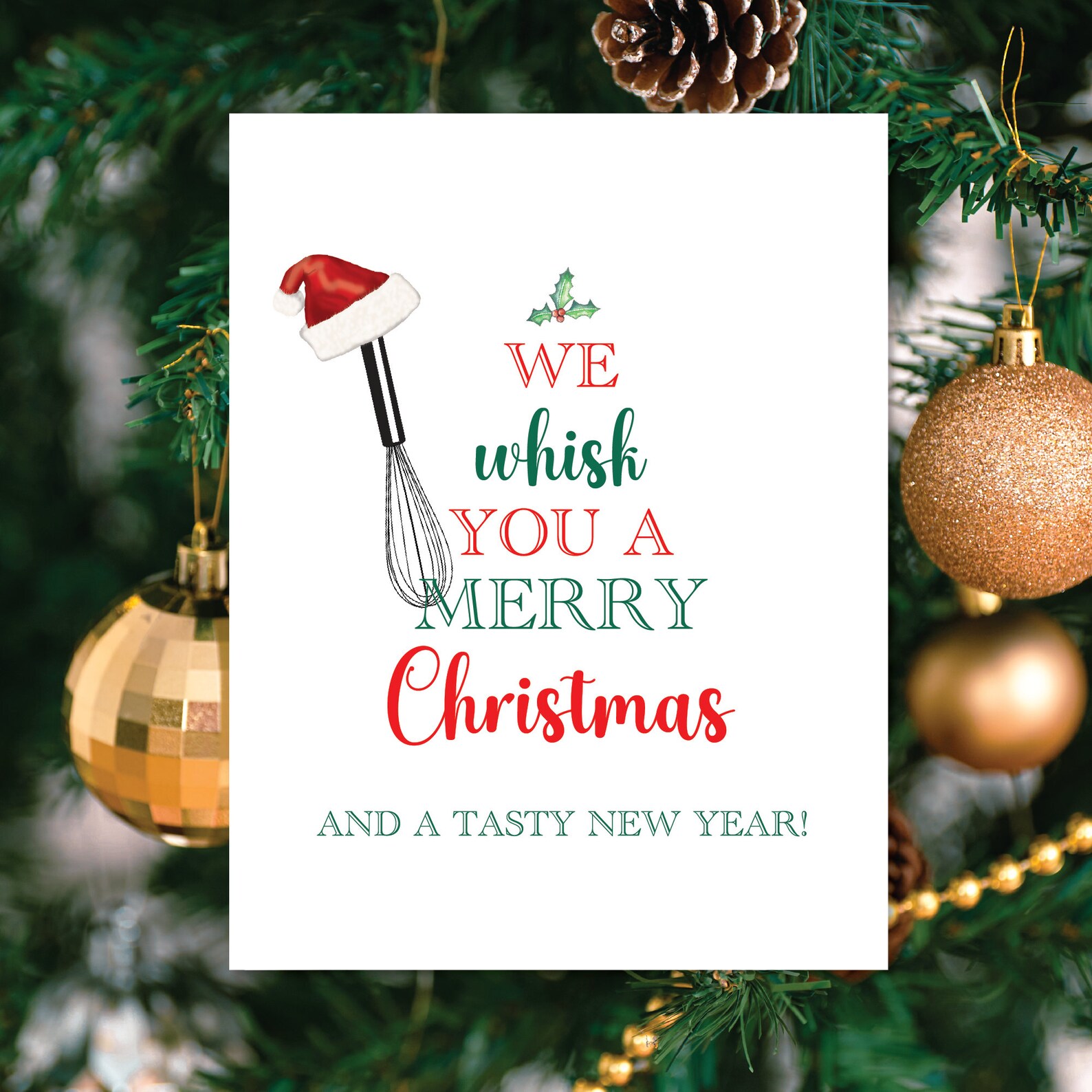 Funny Cooking Christmas Card - Christmas Card for Home Chef - Food ...