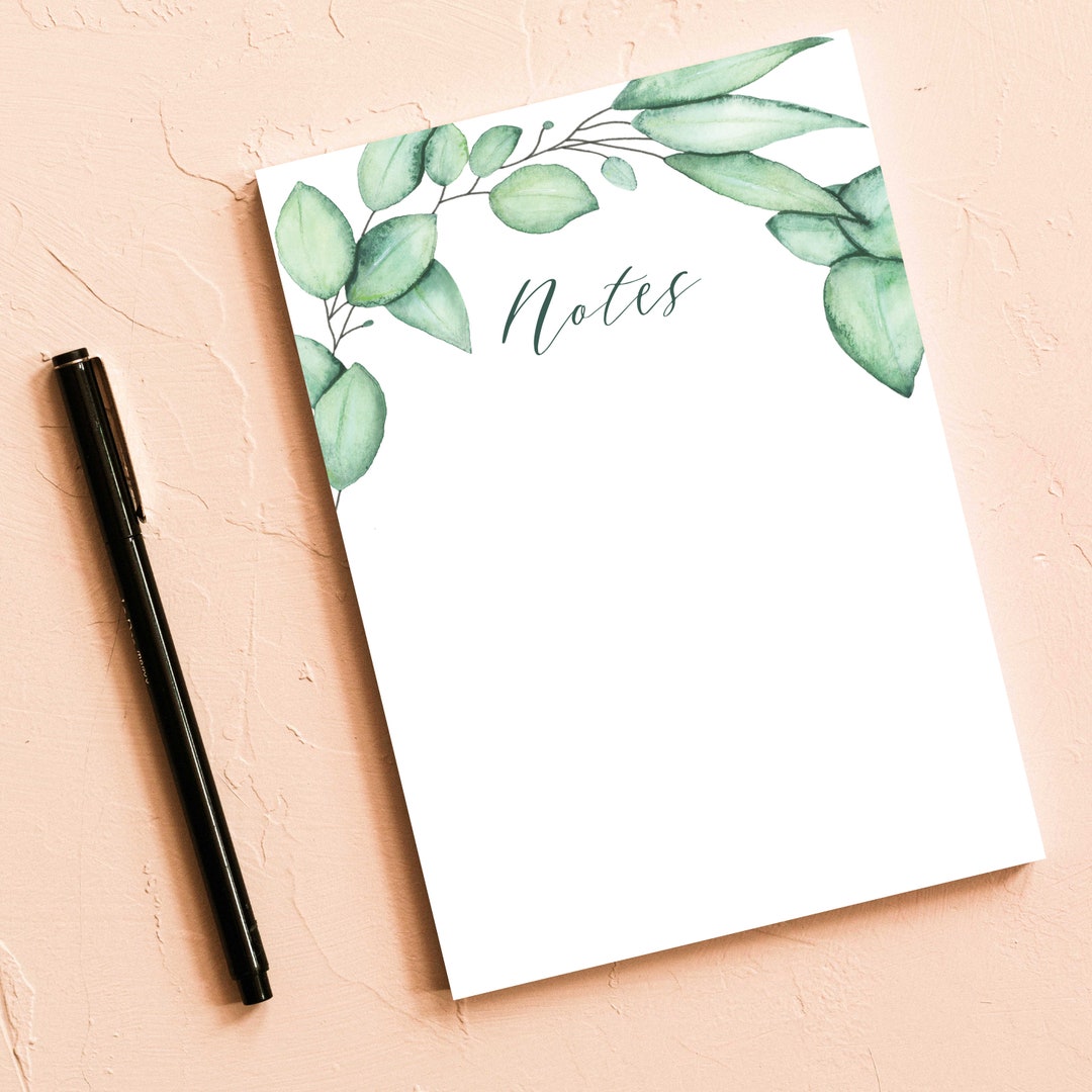 Leaf Notepad 5x7 Notepad Watercolor Notepad To-do Lists Notes Leaf ...