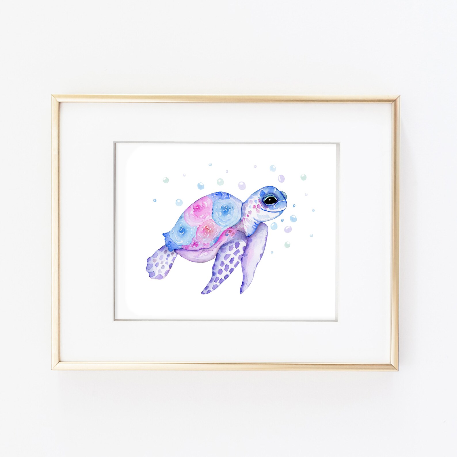 Sea Turtle Watercolor Art Sea Turtle Artwork Sea Animal - Etsy