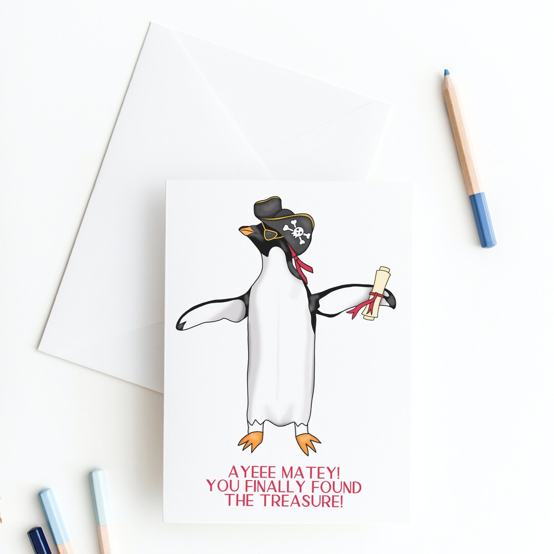 Penguin Grad Card Funny Grad Card Animal Card Graduation Card Punny ...