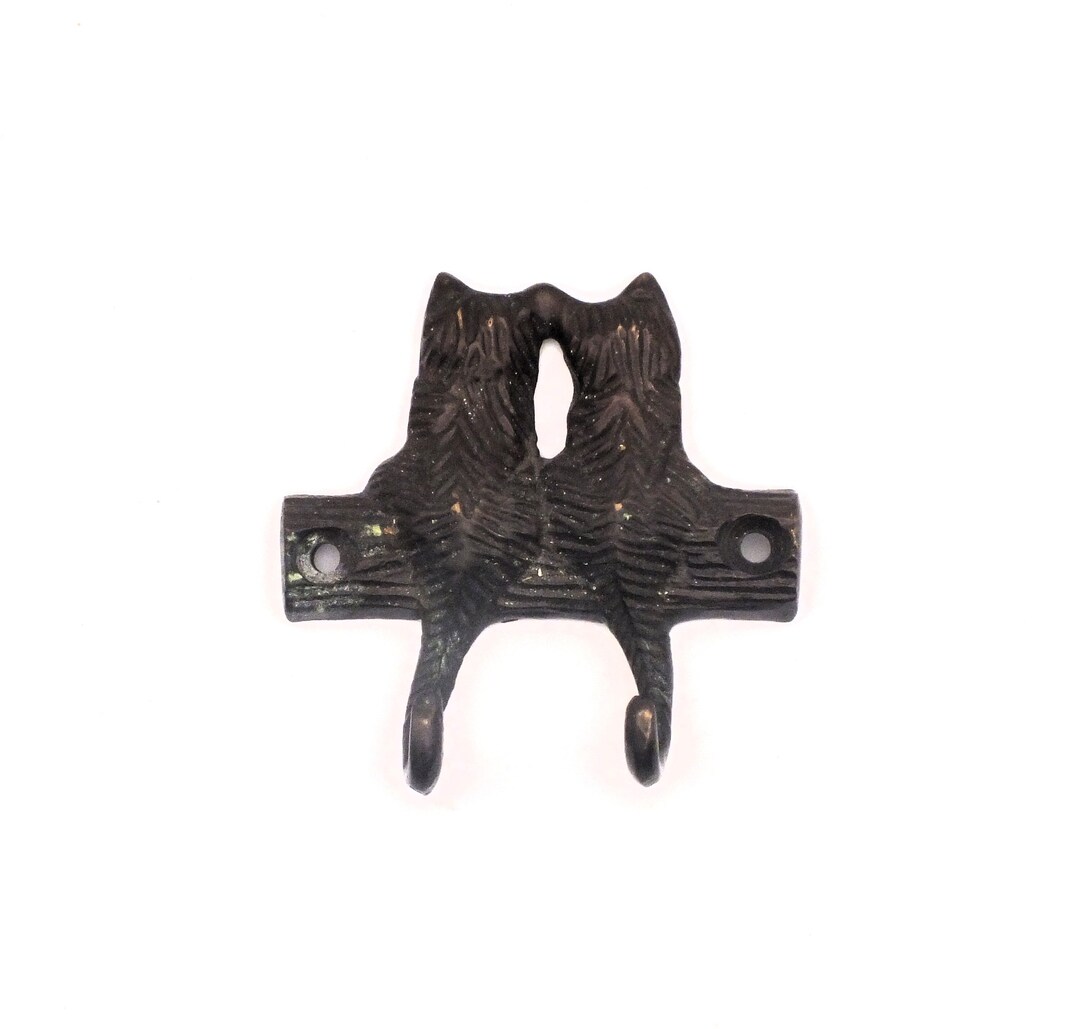 Vintage Small Cast Iron Cat Tail Hooks - Etsy