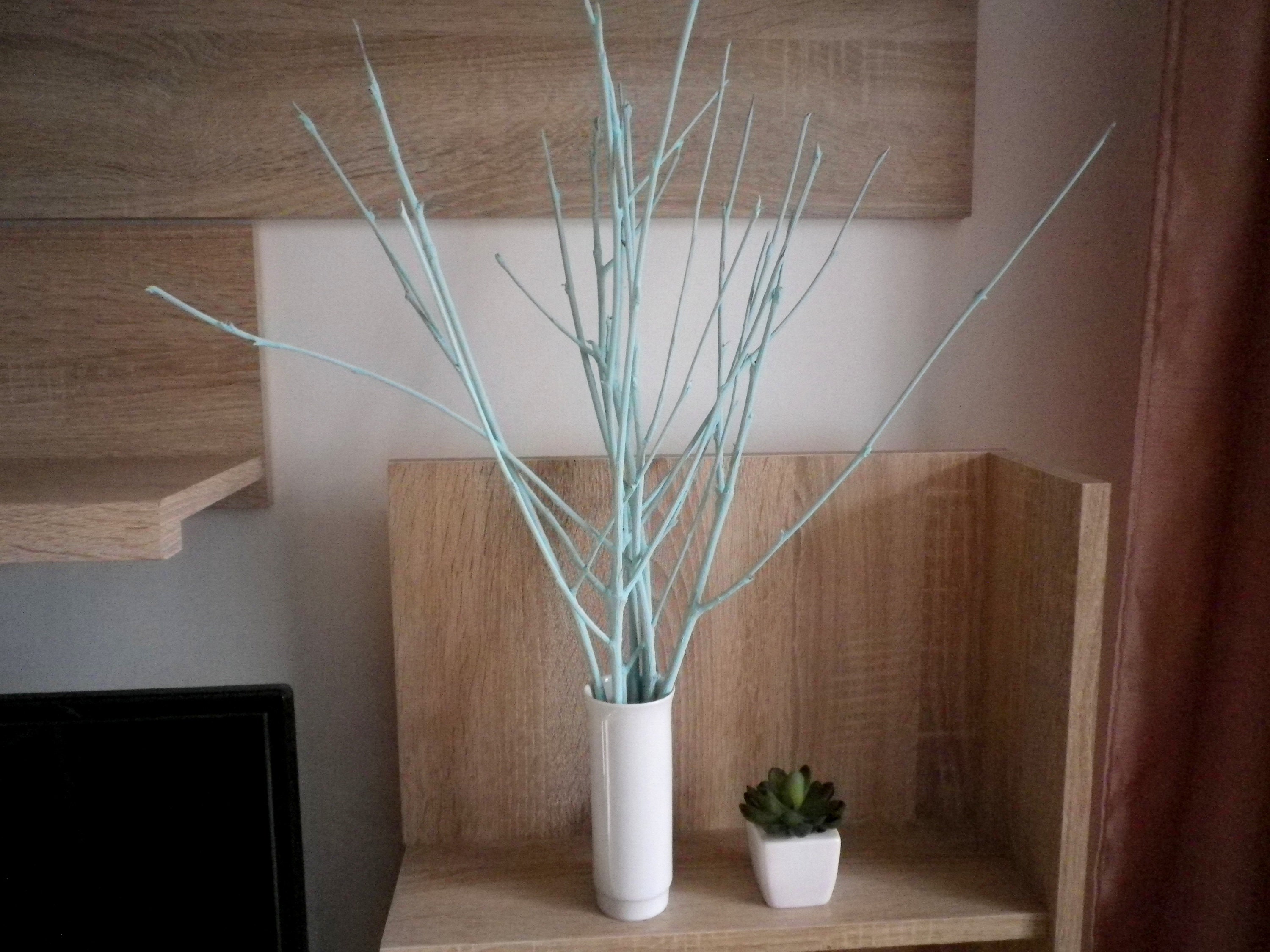 Light Mint Colored Tree Branches Bundle of 7 Painted Wooden - Etsy