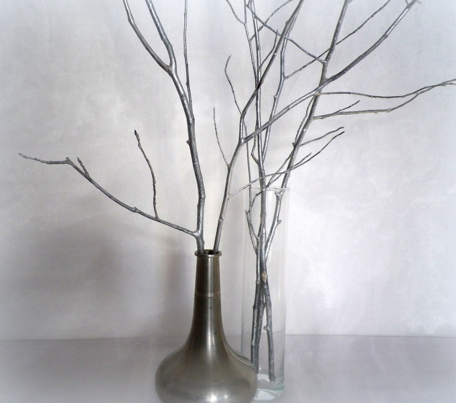 Silver tree branches 5 decorative 28 wood branches home | Etsy