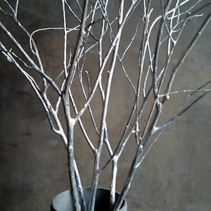 Silver Tree Branches 5 Decorative 28 Wood Branches Home Decor 25th ...